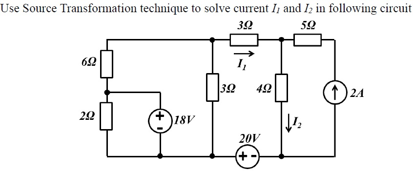 Solved Use source Transformation technique to solve current | Chegg.com Solved Use source Transformation technique to solve current | Chegg.com