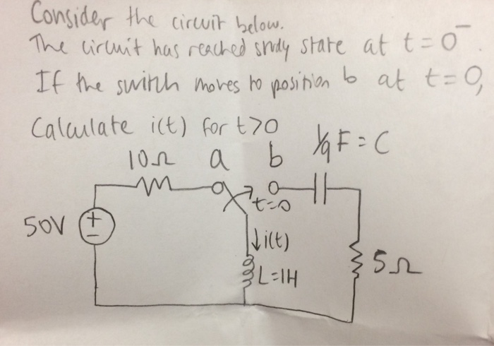 Solved Consider the circuit below. The circuit has reached | Chegg.com