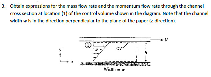 Solved Obtain expressions for the mass flow rate and the | Chegg.com
