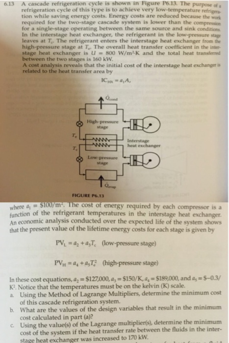 Solved A cascade refrigeration cycle is shown in Figure | Chegg.com