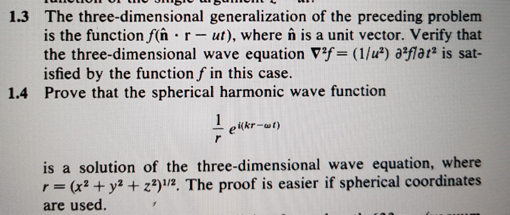 Solved 1.3 The three-dimensional generalization of the | Chegg.com