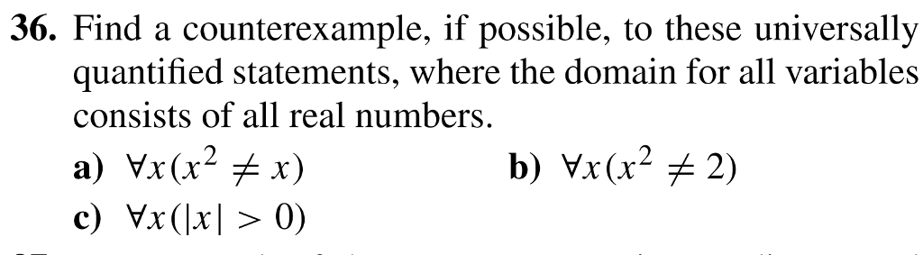 Solved Find a counterexample, if possible, to these | Chegg.com