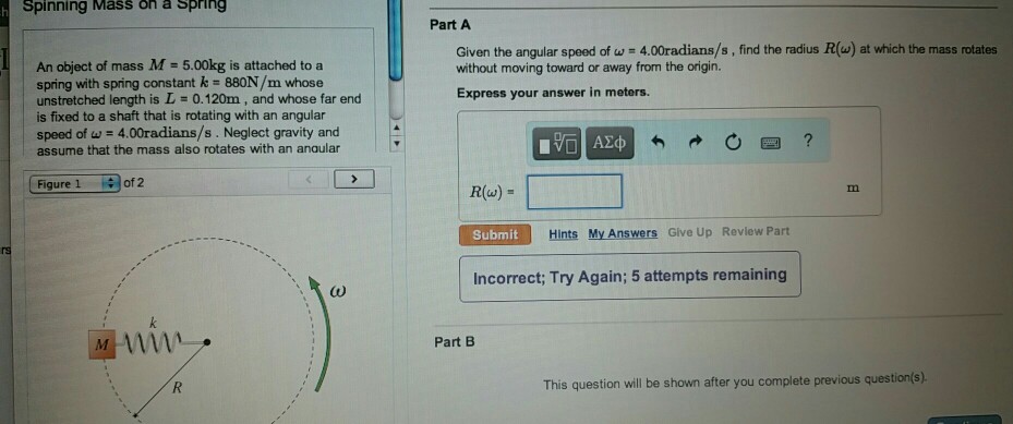 Solved An object of mass M=5.00 kg is attached to a spring | Chegg.com