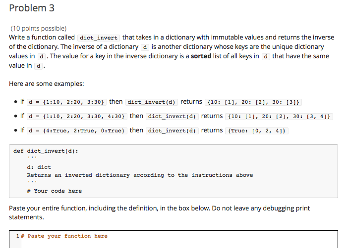Solved Write a function called that takes in a dictionary | Chegg.com