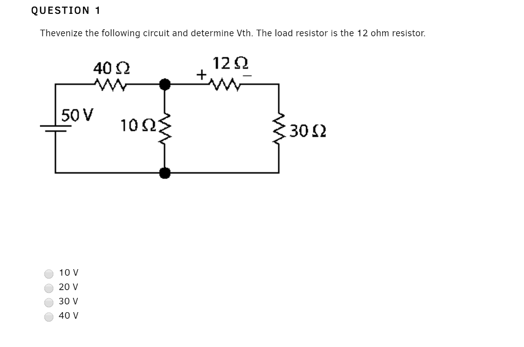 Solved Thevenize the following circuit and determine Vth. | Chegg.com