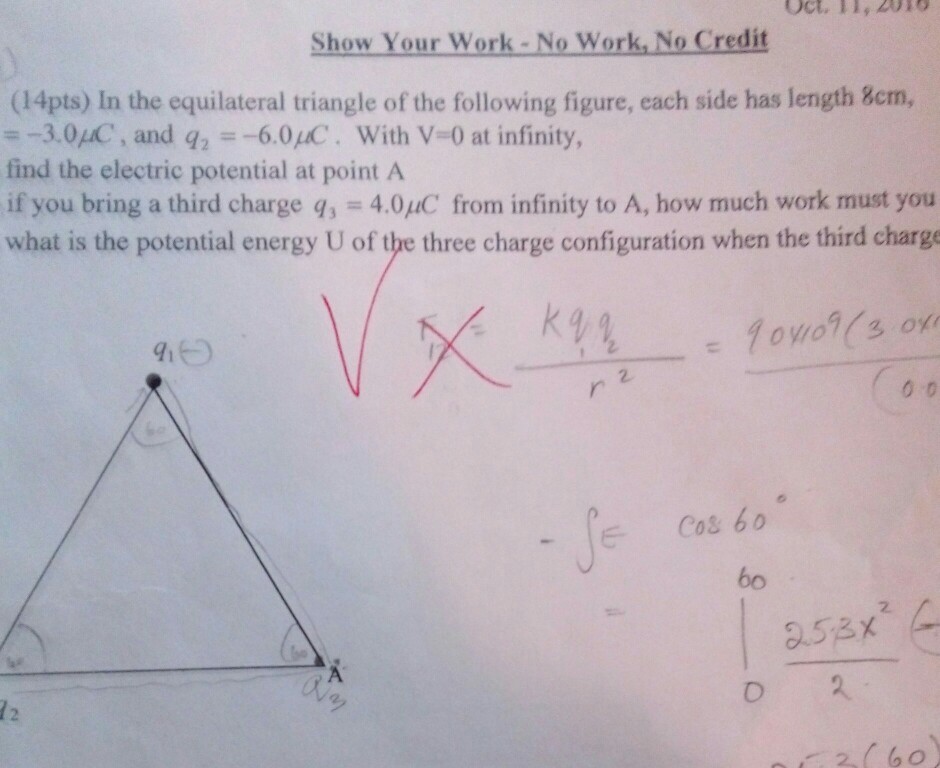 Solved Show Your Work- No Work, No Credit (14pts) In the | Chegg.com