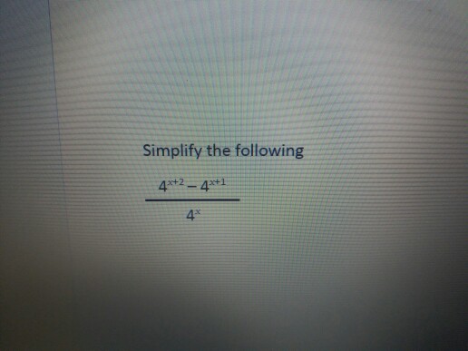 Solved Simplify the following | Chegg.com