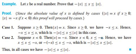 Solved Example. Let x be a real number. Prove that-1x1 1x1. | Chegg.com