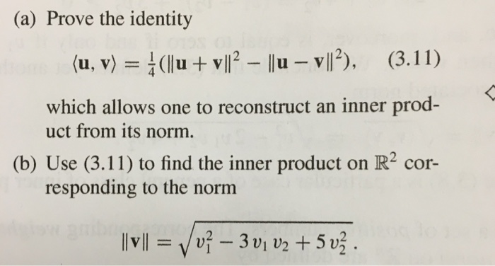 Solved Prove the identity which allows one to reconstruct | Chegg.com
