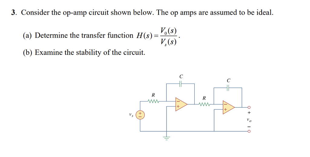 Solved 3. Consider the op-amp circuit shown below. The op | Chegg.com