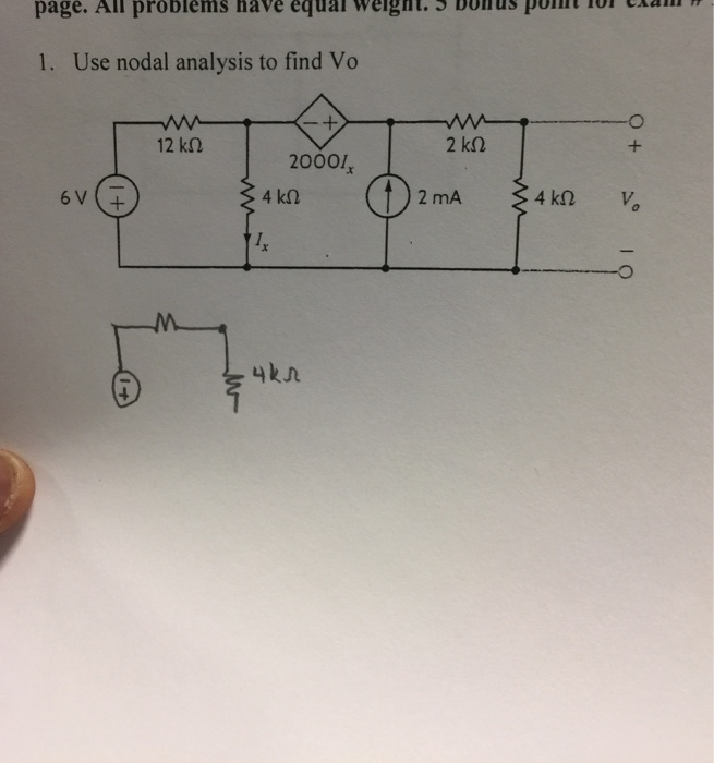 Solved Use nodal analysis to find V_o | Chegg.com