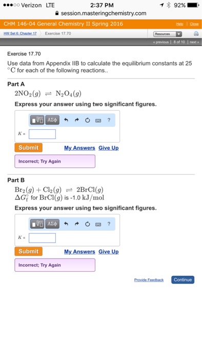Solved Use Data From Appendix Iib To Calculate The 