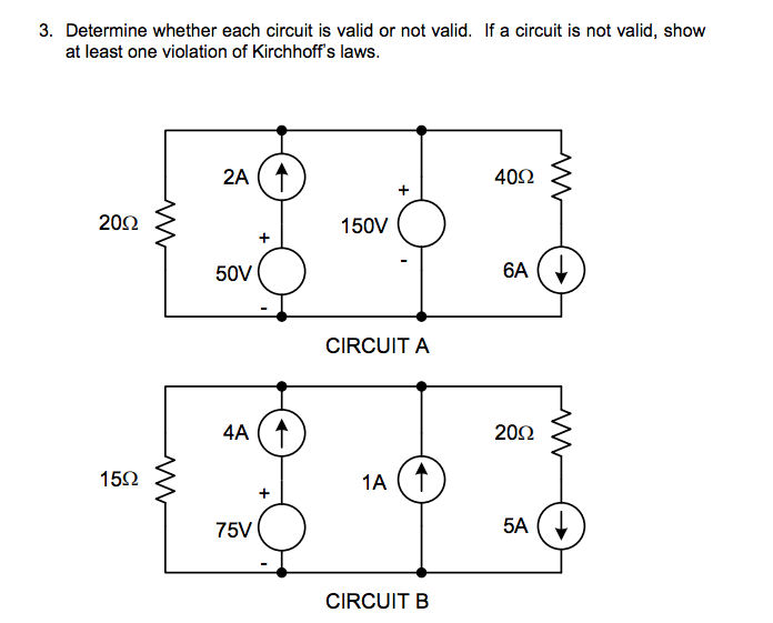 Solved Determine whether each circuit is valid or not valid. | Chegg.com