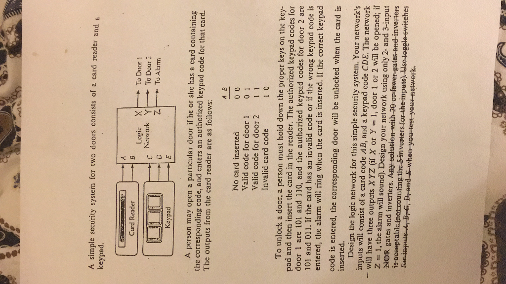 Solved A simple security system for two doors consists of a | Chegg.com