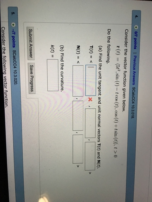 Solved Consider The Vector Function Given Below Rt 7179