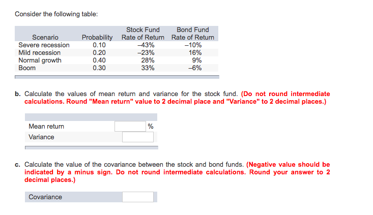 Solved Consider the following table: b. Calculate the | Chegg.com