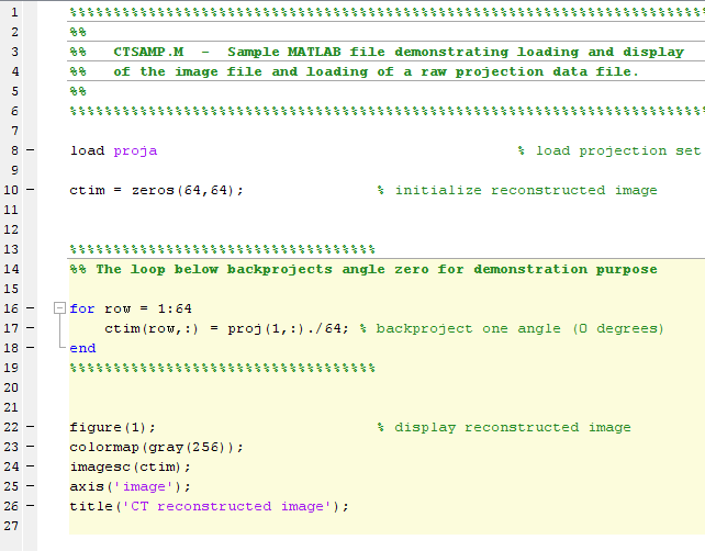 proja.mat - raw projection data consisting of 256 | Chegg.com