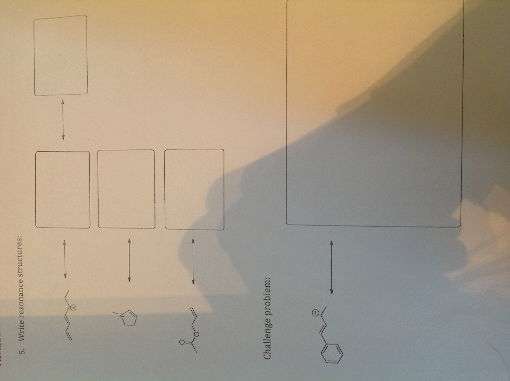 Solved Write resonance structures: Challenge problem: | Chegg.com