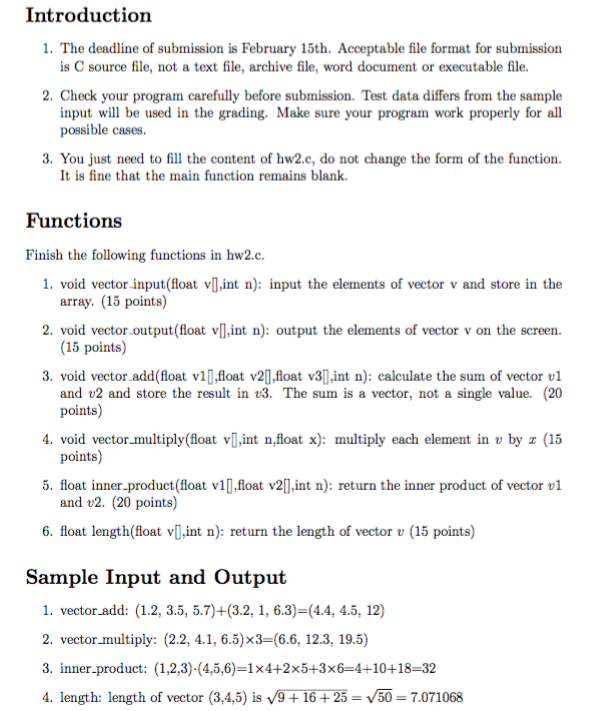 Solved Introduction 1. The deadline of submission is | Chegg.com