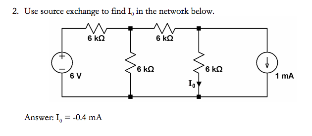 Solved Use source exchange to find Io in the network below. | Chegg.com