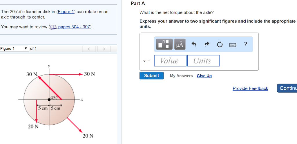 Solved Part A The 20-cm-diameter disk in (Figure 1) can | Chegg.com