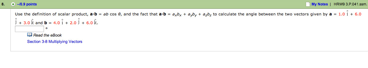 Solved Use the definition of scalar product, a middot b = ab | Chegg.com