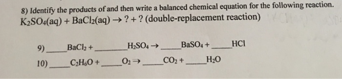 Solved Identify the products of and then write a balanced | Chegg.com
