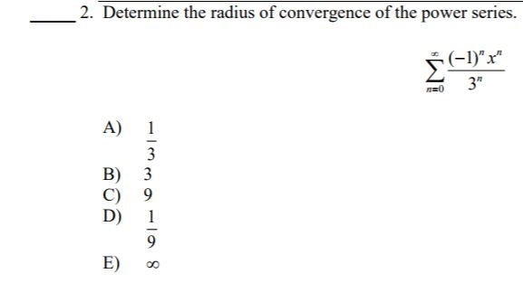Solved Determine the radius of convergence of the power | Chegg.com
