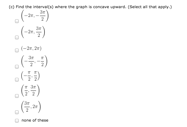Solved Consider the following. f(t) = t + cos(t) -2pi