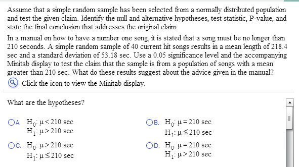 Solved Assume That A Simple Random Sample Has Been Selected