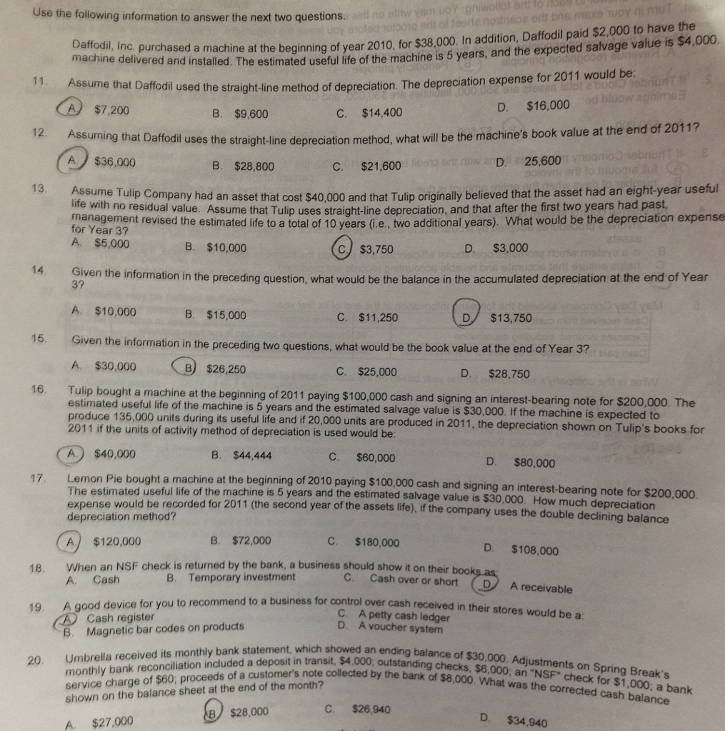 Solved Hi, I have an accounting practice test I answered all | Chegg.com