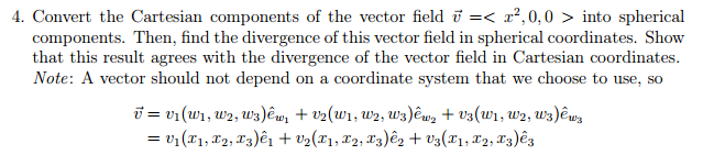 Convert the Cartesian components of the vector field | Chegg.com