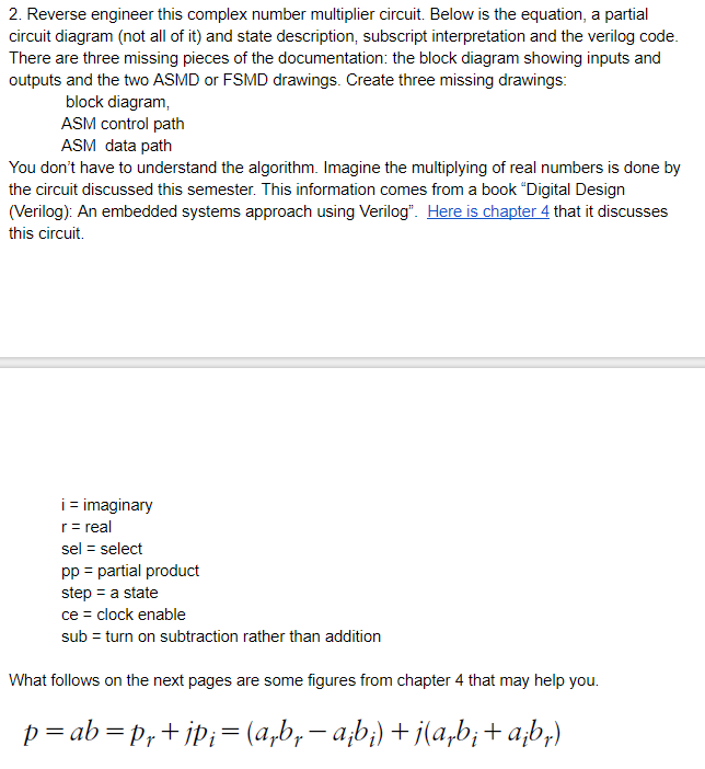 2. Reverse engineer this complex number multiplier | Chegg.com