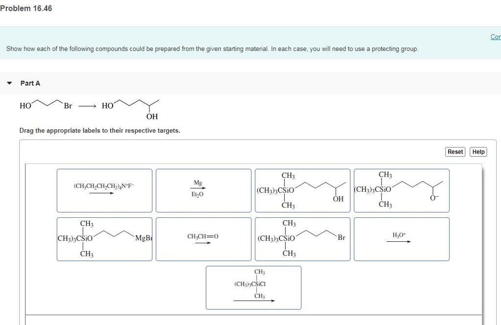 Solved Problem 16.50 22 of CH3 Drag the appropriate labels | Chegg.com