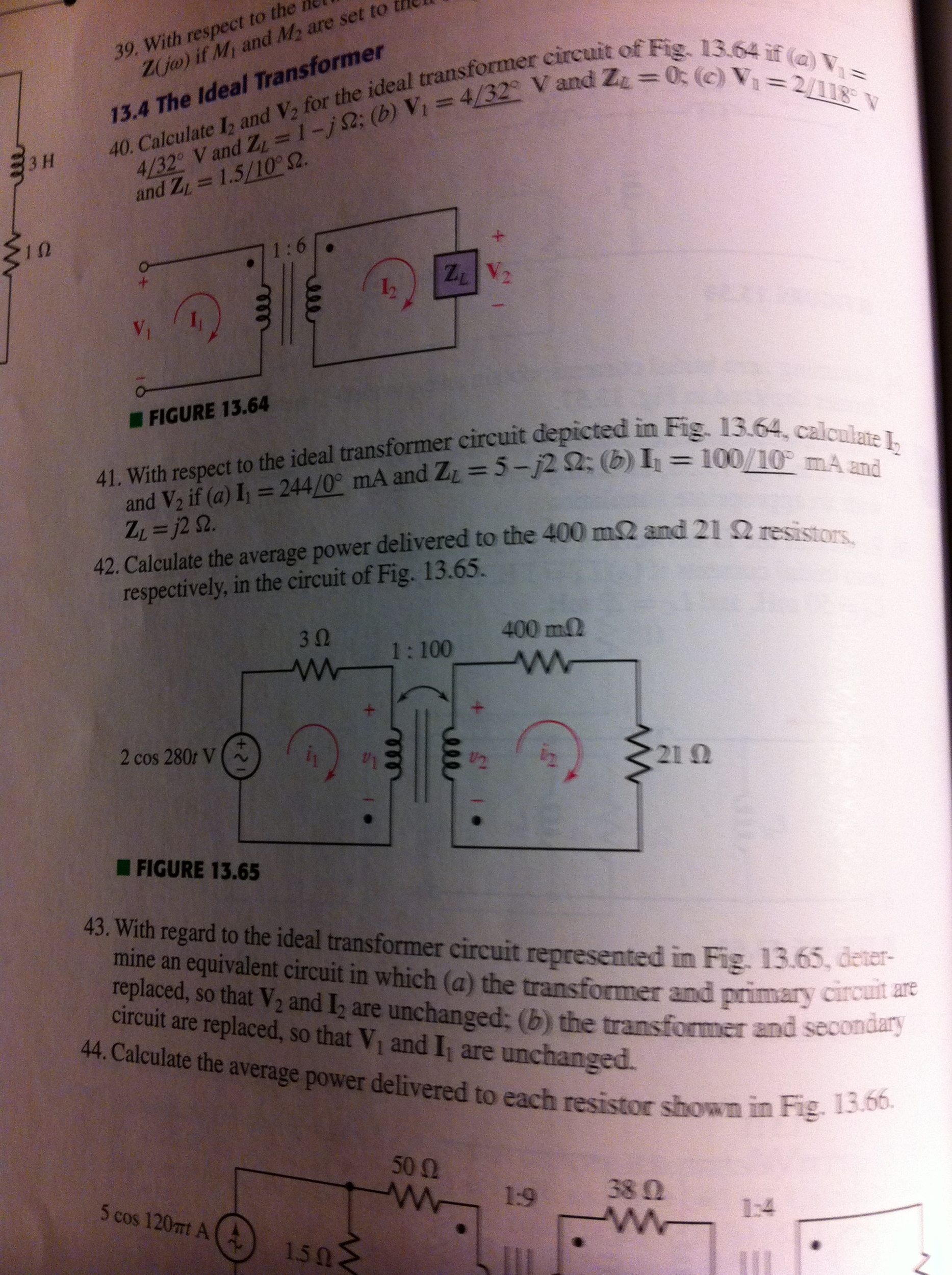 Solved Calculate I2 and V2 for the ideal transformer circuit | Chegg.com