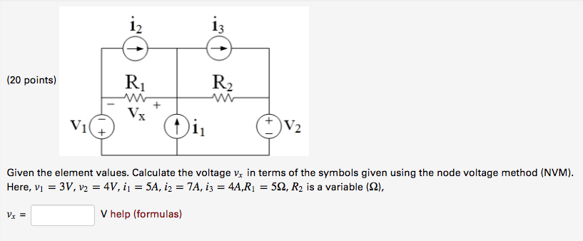 Solved Given The Element Values Calculate The Voltage 2600