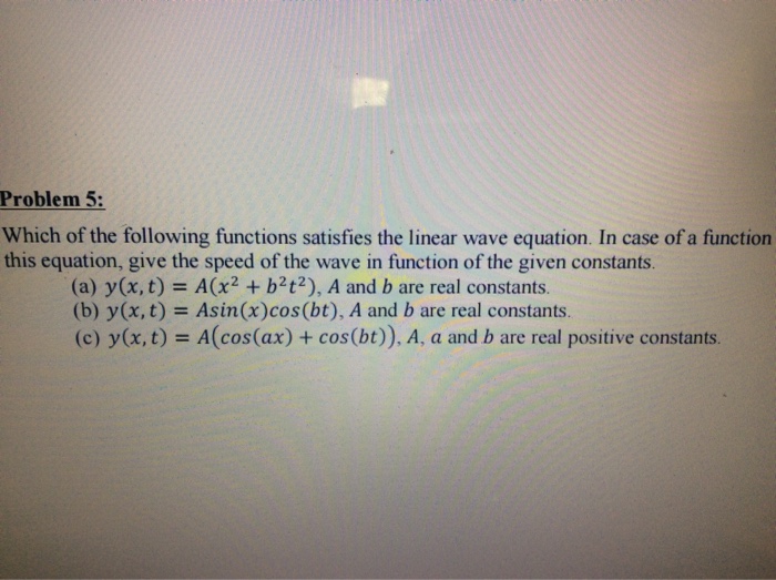 Solved Which of the following functions satisfies the linear | Chegg.com