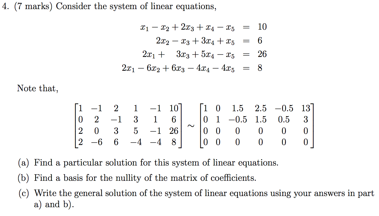 Solved I was wondering if anyone could help me with linear | Chegg.com