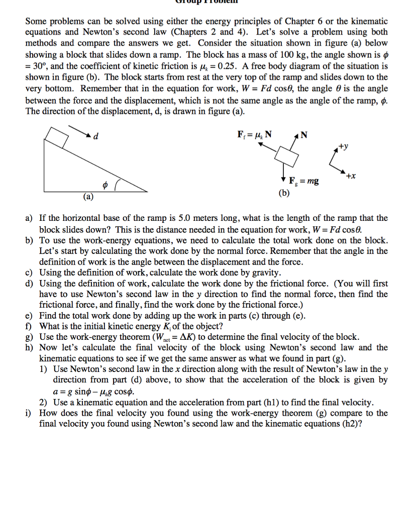 Solved Some problems can be solved using either the energy | Chegg.com Solved Some problems can be solved using either the energy | Chegg.com