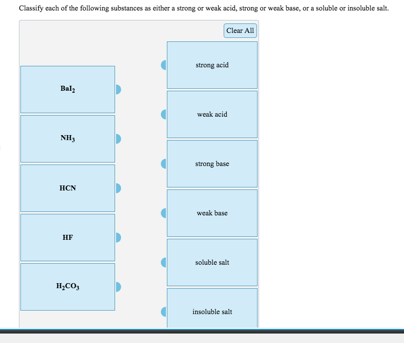 Solved Classify each of the following substances as either a | Chegg.com