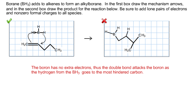 Solved Borane (BH3) adds to alkenes to form an alkylborane. | Chegg.com