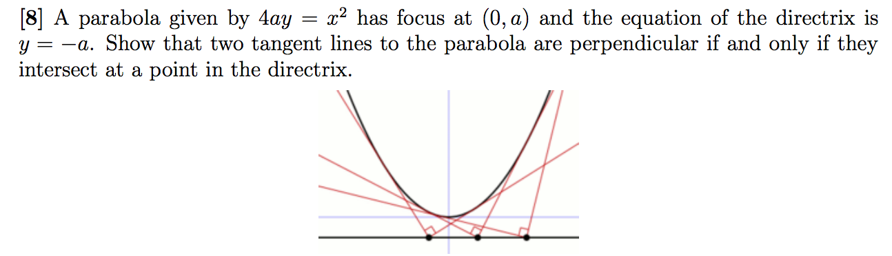 Solved A parabola given by 4ay = x^2 has focus at (0, a) and | Chegg.com