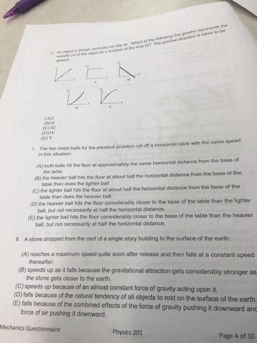 Solved The two metal balls for the previous problem roll off | Chegg.com