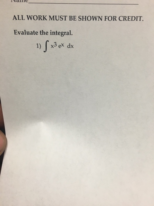 Solved Evaluate the integral. integral x^3 e^x dx | Chegg.com