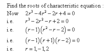 Solved the roots of a third order linear equation i know | Chegg.com