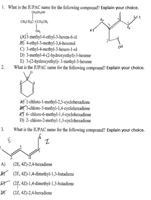 Solved . What is the IUPAC name for the following compound? | Chegg.com
