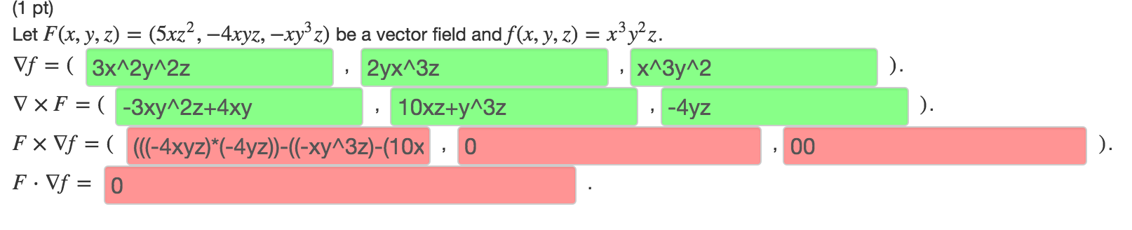 Solved Let F(x, y, z) = (5xz^2, -4xyz, -xy^3z) be a vector | Chegg.com