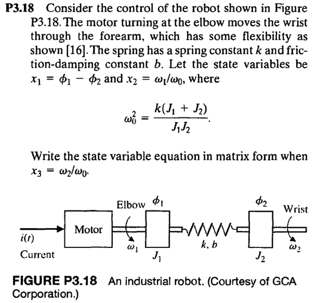 Solved Consider the control of the robot shown in Figure | Chegg.com