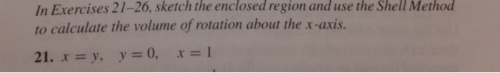 Solved In Exercise 21-26, sketch the enclosed region and use | Chegg.com