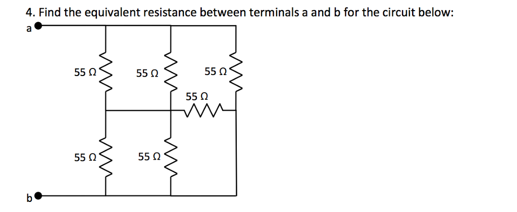 Solved Find the equivalent resistance between terminals a | Chegg.com